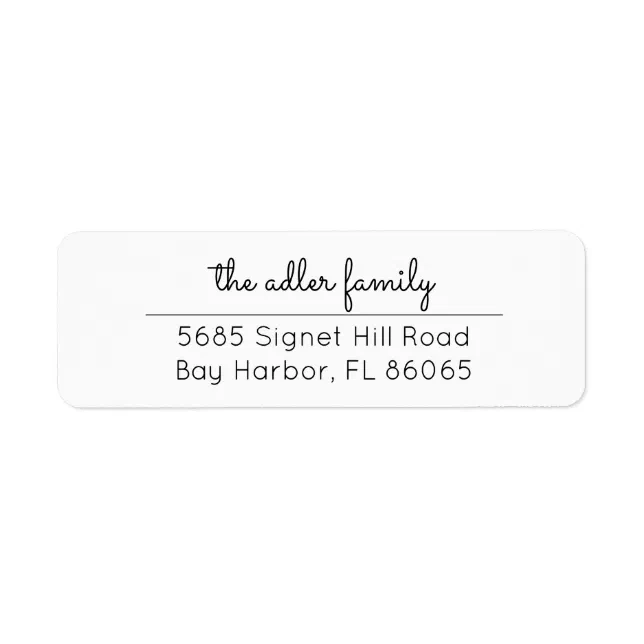 Simple Return Address Label | Zazzle