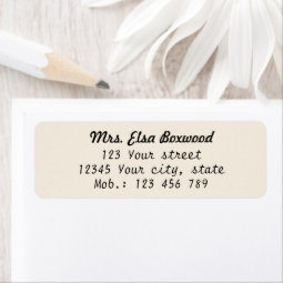 Simple Return Address Label | Zazzle