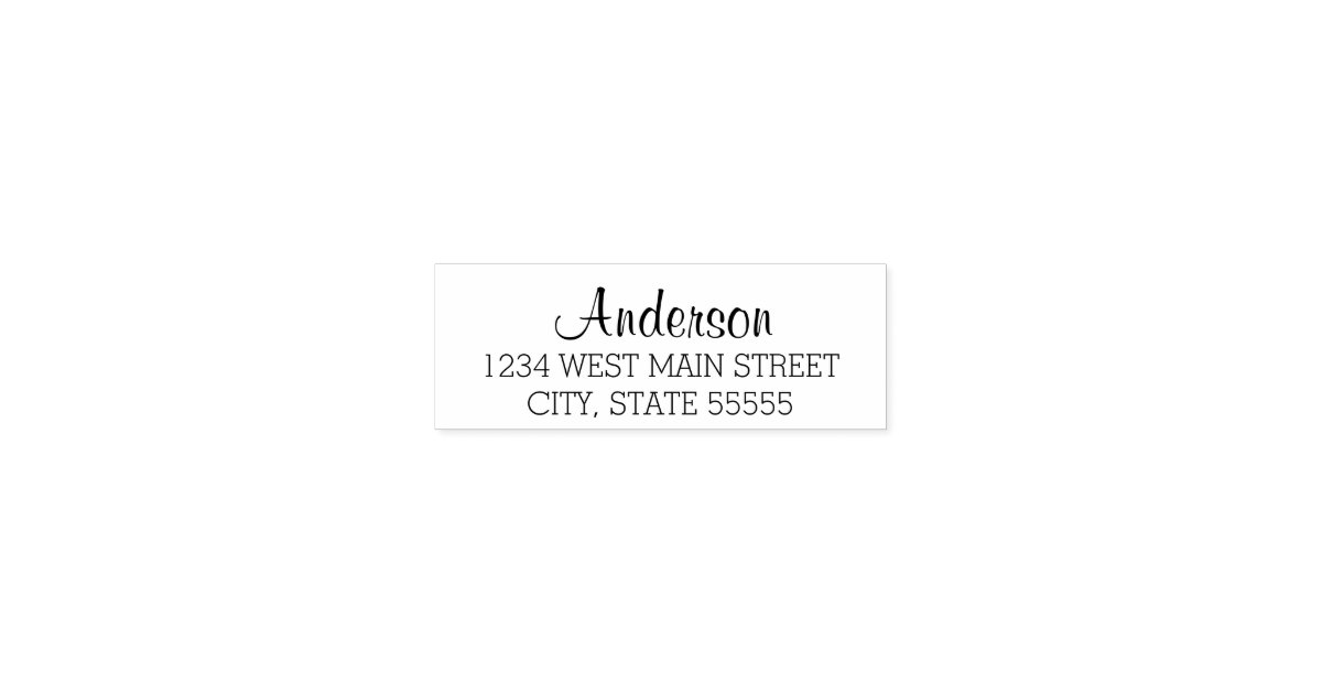 Simple Return Address Label Self-inking Stamp | Zazzle