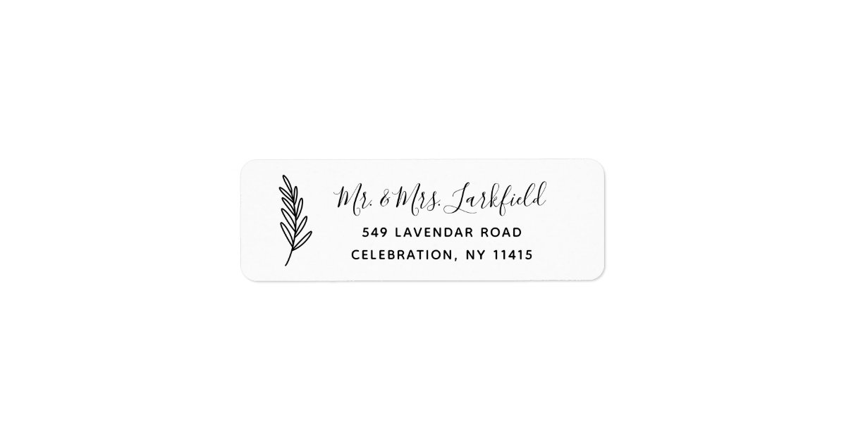 Simple Return Address Labels | Zazzle