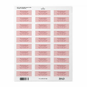 Simple Return Address Red Label | Zazzle