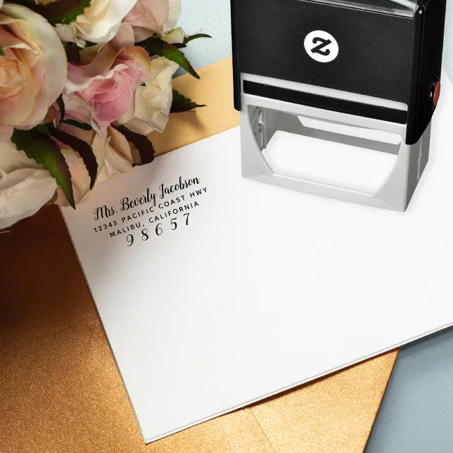 Simple Return Address Self Inking Stamp | Zazzle