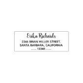 Simple Return Address with handwritten name white Self-inking Stamp ...