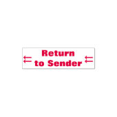 Simple "Return to Sender" + Arrows Rubber Stamp | Zazzle