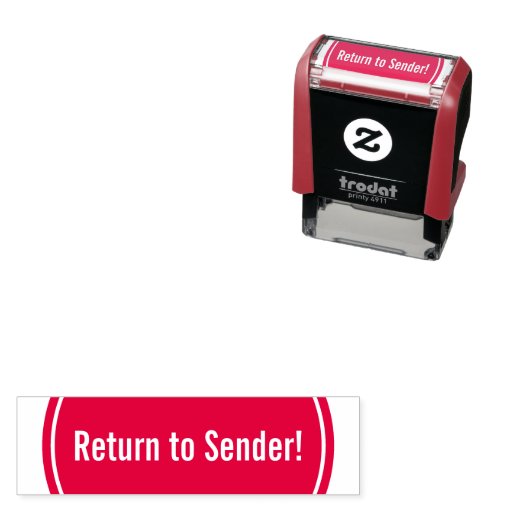 Simple "Return to Sender!" Rubber Stamp | Zazzle