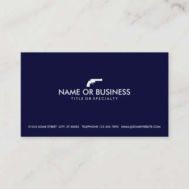 simple revolver business card | Zazzle