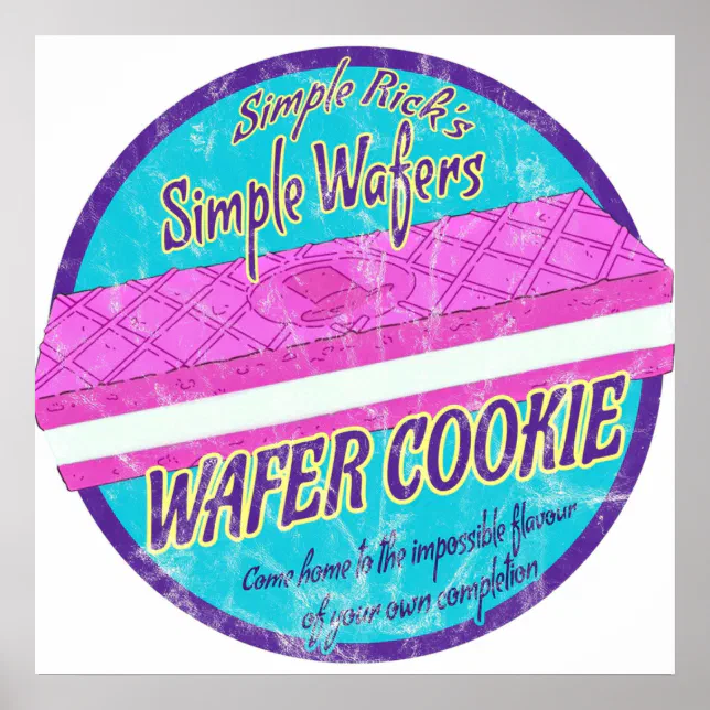 Simple Rick Wafer Cookie Poster | Zazzle