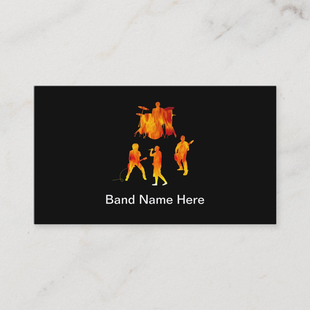 Simple Rock Band Business Cards | Zazzle