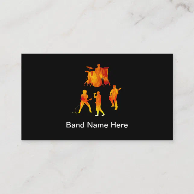 Simple Rock Band Business Cards | Zazzle