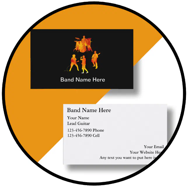 Simple Rock Band Business Cards | Zazzle
