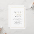 Simple romantic Miss to Mrs script bridal shower Invitation | Zazzle