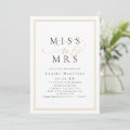 Simple romantic Miss to Mrs script bridal shower Invitation | Zazzle