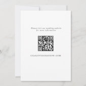 Simple Romantic Script QR Code Wedding Save The Date | Zazzle
