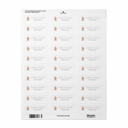 Simple Rose Gold Floral Bouquet Label | Zazzle