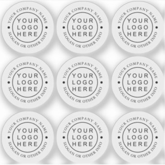 Simple Round Business Logo Custom Clear Sticker | Zazzle