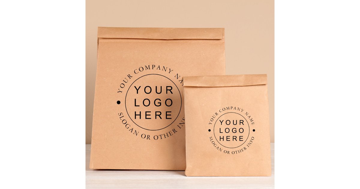 Simple Round Business Logo Rubber Stamp | Zazzle