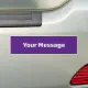 Simple Royal Purple White Your Message Text Bumper Sticker | Zazzle