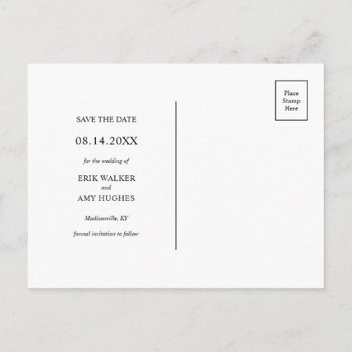 Simple Rustic Blue Thistle Save the Date Announcement Postcard | Zazzle