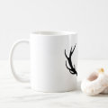 Simple Rustic Deer Antler Monogram Personalized Coffee Mug | Zazzle