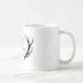 Simple Rustic Deer Antler Monogram Personalized Coffee Mug | Zazzle