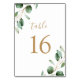 Simple Rustic Eucalyptus Greenery Wedding Table Number | Zazzle