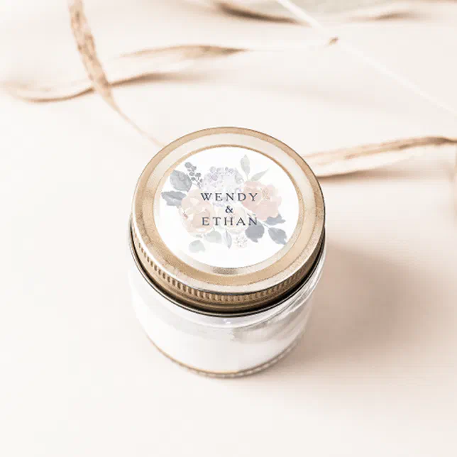 Simple Rustic Floral Wedding Envelope Seals | Zazzle