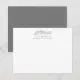 Simple Rustic From The Desk Of Gray Botanical Note Card | Zazzle