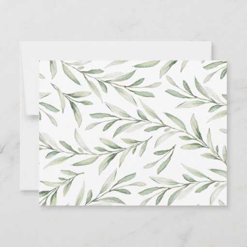Simple rustic greenery Personalized Stationery Note Card | Zazzle