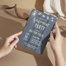 Simple Rustic Lantern Arch Photo Retirement Party Invitation | Zazzle