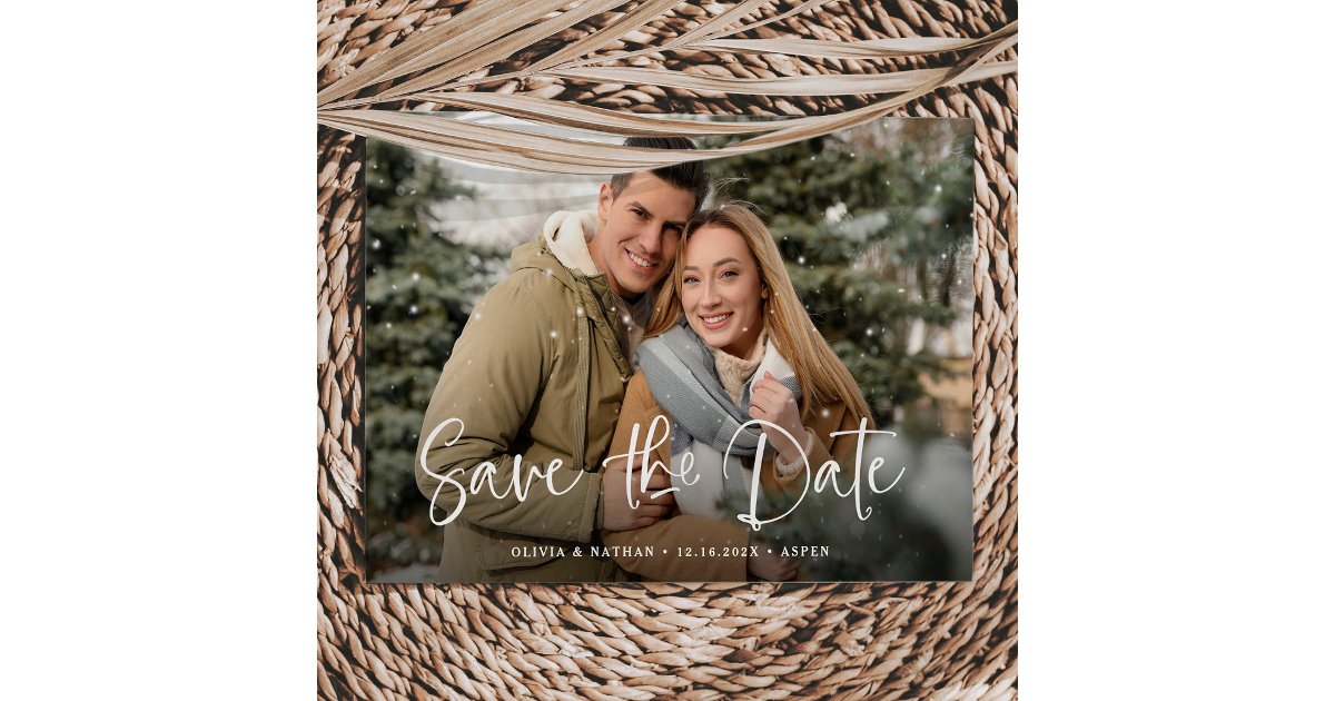Simple Rustic Photo Save The Date | Zazzle