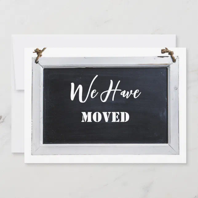 Simple Rustic We Have Moved New Address Update Announcement | Zazzle