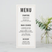 Simple Rustic Wedding Menu | Zazzle