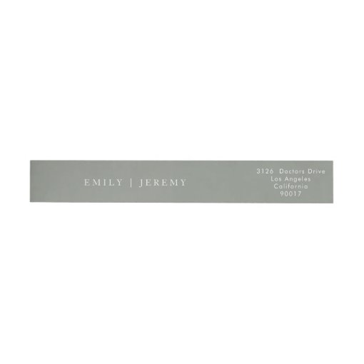 Simple Sage Green and White Modern Calligraphy Wrap Around Label | Zazzle