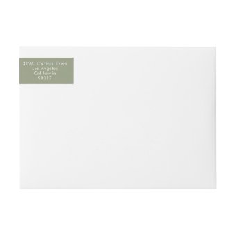 Simple Sage Green and White Modern Calligraphy Wrap Around Label | Zazzle
