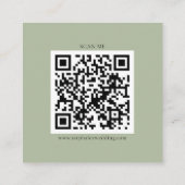 Simple Sage Green QR Code RSVP Enclosure Card | Zazzle