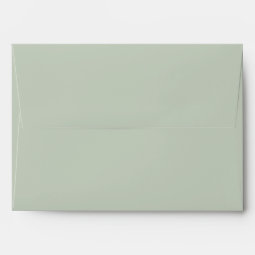 simple sage green with watercolor texture inner envelope | Zazzle