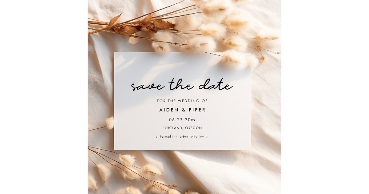 Simple Save the date invitation | Zazzle