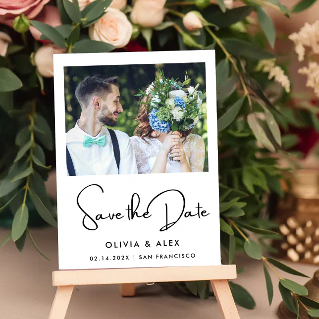 Simple Save The Date Magnetic Invitation | Zazzle