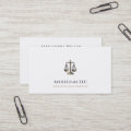 Simple Scales of Justice Business Card | Zazzle