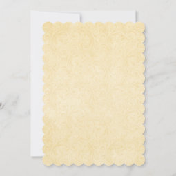 Simple Scalloped Vintage Wedding Invitation | Zazzle