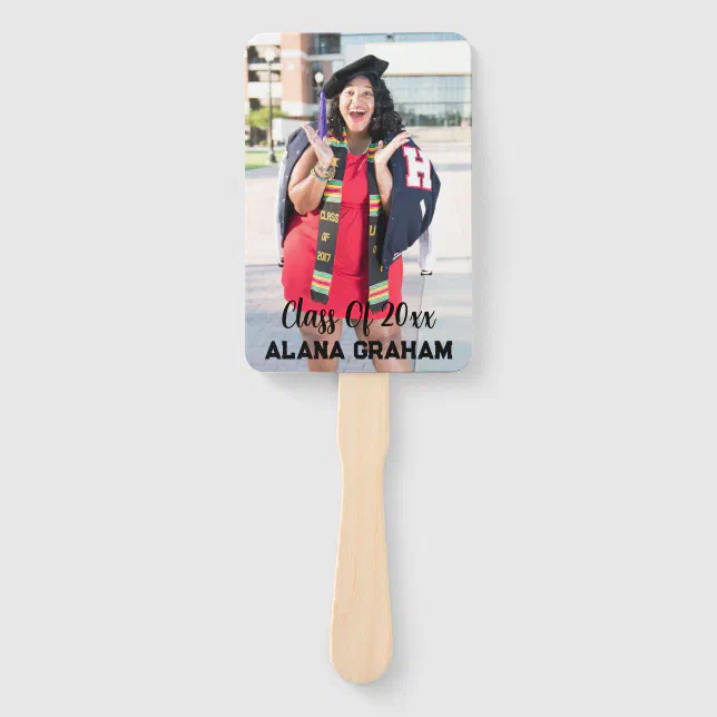 Simple School Photo Graduation Hand Fan | Zazzle