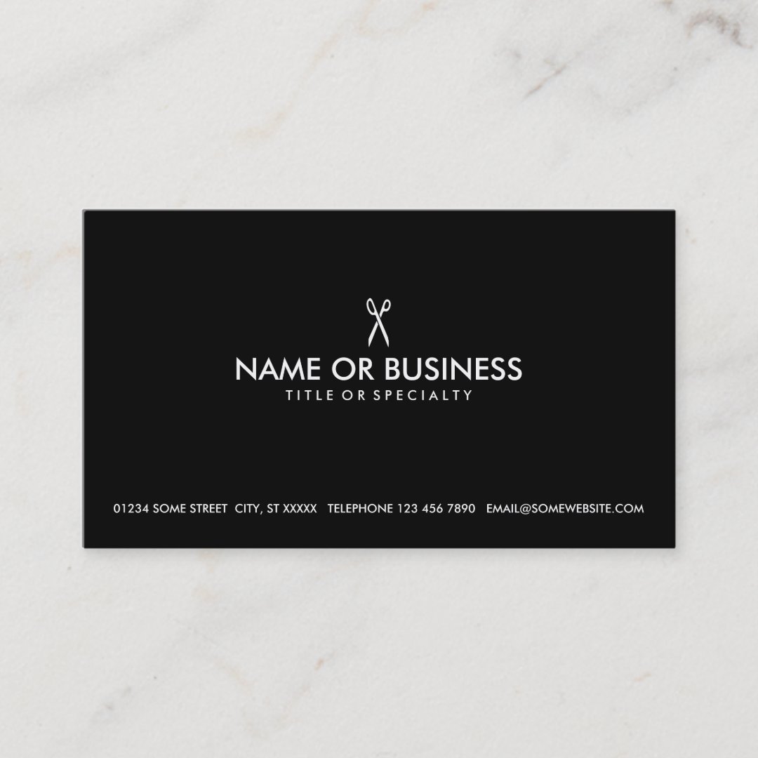 simple scissors business card | Zazzle