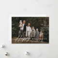 Simple Script 3 Photo Happy Holiday Card | Zazzle