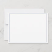 Simple script blue border personalized stationery note card | Zazzle