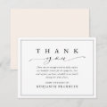 Simple Script Calligraphy Bereavement Funeral Thank You Card | Zazzle
