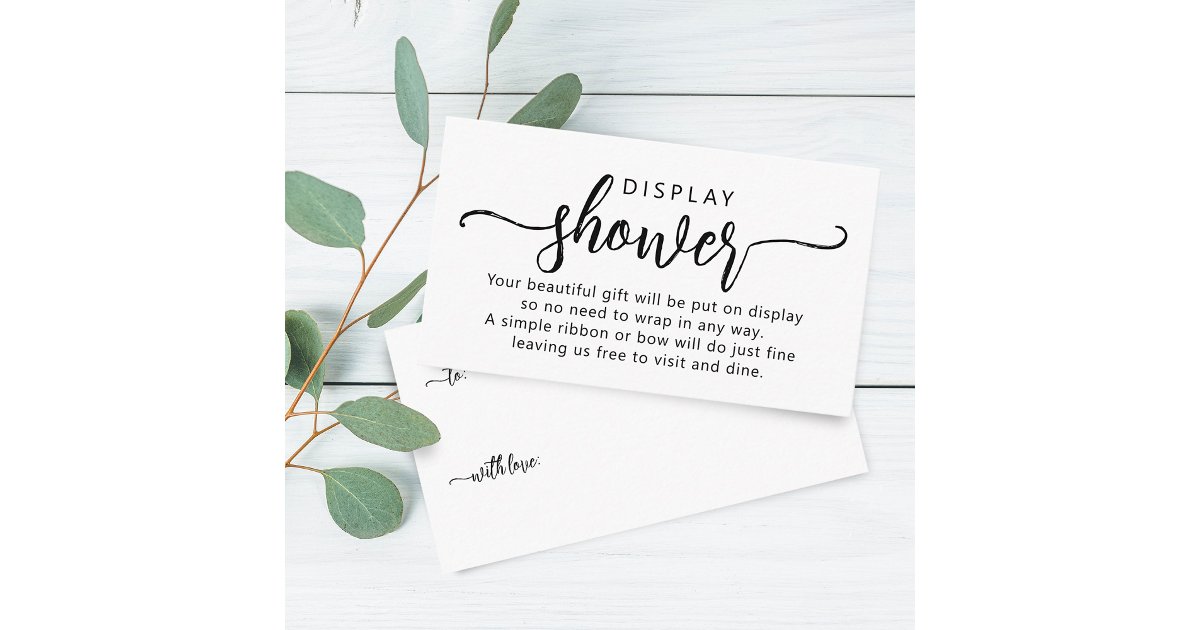 Simple Script Display Shower Enclosure Card | Zazzle
