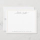 Simple script gold border personalized stationery note card | Zazzle