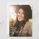 Simple script graduate vertical graduation announcement | Zazzle
