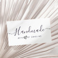 simple script Handmade business Business Card | Zazzle