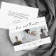 Simple Script Love and Thanks 3 Photo Wedding Thank You Card | Zazzle